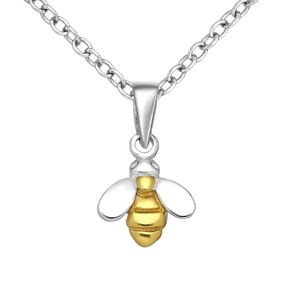 Sterling Silver & 18 Karat Gold Bee Pendant - Awa Designs Ltd